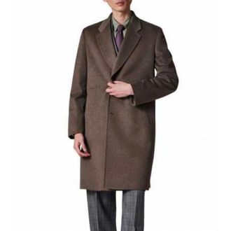 Paul Smith Homme, Manteaux, Brun, Taille: S Manteau Coupe Droite avec Martingale