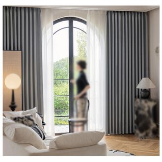 Generic 1 St&uuml;ck Doppelschicht Verdunkelungs, Thermovorhang mit Voile und Metall&ouml;sen, Raumabdunkelung & Isolierung Fensterbehandlung f&uuml;r Schlafzimmer Wohnzimme