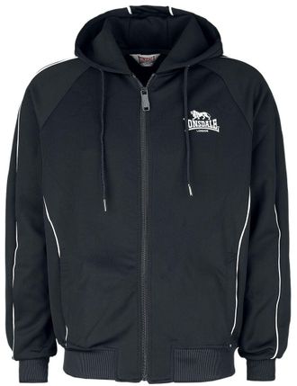 Lonsdale Mens ACHAVANICH Hooded Sweatshirt, Black/White, 3XL