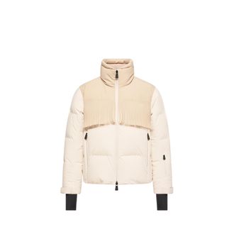 Moncler Moncler Bessin Fringed Insulated Ski Jacket, Women, Beige, Size: 00