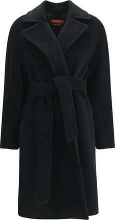 Max Mara belted wool coat - Schwarz
