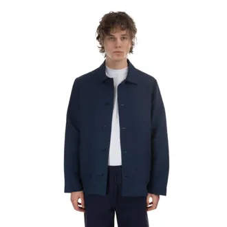 A.P.C. A.p.c., Homme, Vestes, Bleu, Taille: M Veste Kerlouan Shirt Jacket