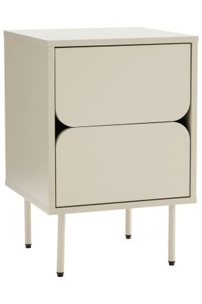 Xora Nachtschrank, Seidengrau, Metall, Holzwerkstoff, 2 Schublade(n) Schubladen, 40x60x40 cm, Schlafzimmer, Nachttische