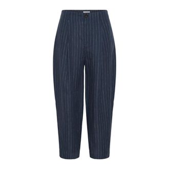 Part Two Femme, Pantalons, Bleu, Taille: 46 FR Aliya Linen Pinstripe Pantalons