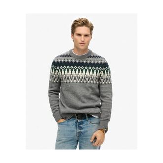 Superdry Pull &agrave; col rond en tricot Fairisle