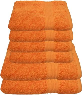 Julie Julsen Handtuch Set 2X Duschtuch 4X Handtuch Orange/in 23 Farben erhältlich weich und saugstark