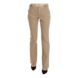 Just Cavalli Beige Baumwoll Straight Hose Hose - - Trousers - Damen - Beige - L