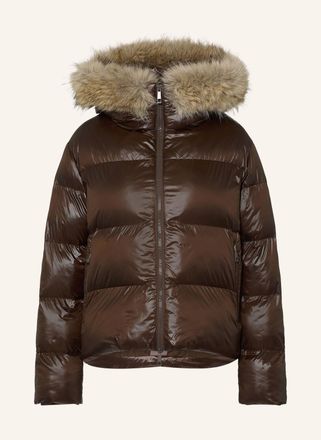 Darling Harbour Darling Harbour Steppjacke Mit Kunstfell braun