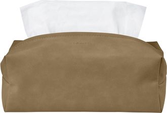 Blomus Kosmetiktuchtasche -SAHLA- | Taschentuchbox in Wildlederoptik | Farbe Indian Tan | 25x13x9cm