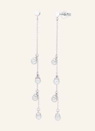 Leaf Ohrh&auml;nger Perls Aus 14 Karat Wei&szlig;gold silber