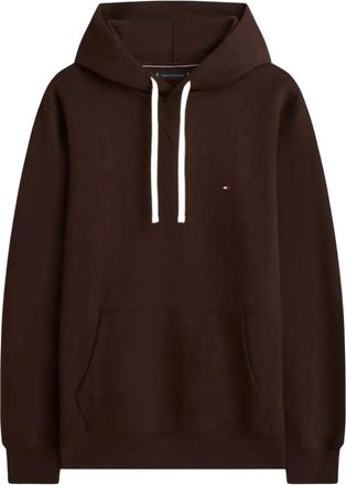 Tommy Hilfiger Klassischer Hoodie aus geb&uuml;rstetem Fleece - - Sweatshirts & Hoodies - Herren - Braun - L