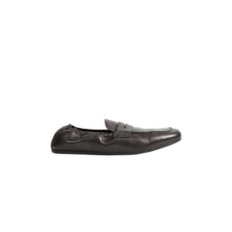 Prada Suffle Antiqued Leather Loafers