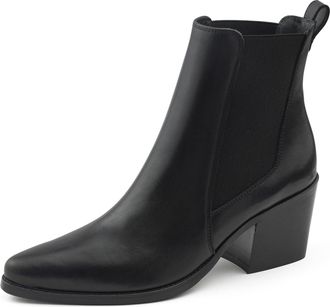 Paul Green Damen Chelsea-Stiefelette, Frauen Chelsea Boots,uebergangsstiefel,Schlupfstiefel,flach,Stiefel,Bootee,Booties,Schwarz (Black),37.5 EU / 4.5 UK