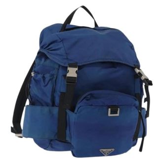 Prada Pre-owned Nylon Rucksack - - Pre-owned - Damen - Blau - ONE SIZE