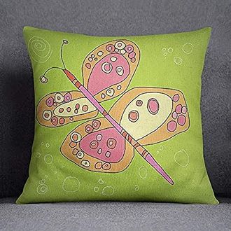 Bonamaison Le Jardin du Lin Kissenhüllen, Cotton, Mehrfarbig, 45x45