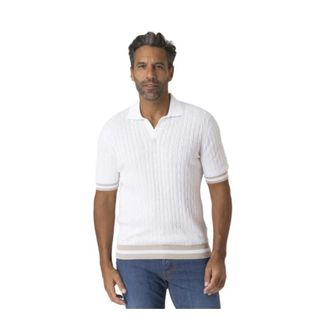 Gran Sasso Wei&szlig;es Polo mit Skipper-Kragen - - Knitwear - Herren - Wei&szlig; - 2XL