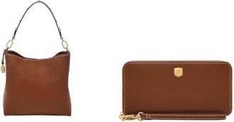Fossil Femme Jessie Sac en cuir marron et portefeuille Lennox, Coffret
