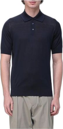 Brunello Cucinelli Polo en soie et coton - Homme - Tops - Bleu - Taille: XL