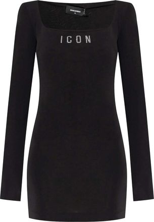 Dsquared2 Knielanges Kleid - Schwarz