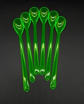 Kimmel 6 St&uuml;ck Plastikl&ouml;ffel Eierl&ouml;ffel Kunststoffl&ouml;ffel Langstiell&ouml;ffel Longdrink Cocktaill&ouml;ffel Eisl&ouml;ffel Joghurtl&ouml;ffel Dessertl&ouml;ffel Bowlel&ouml;ffel 18 cm lan