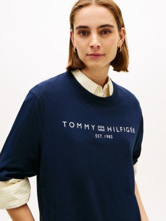Tommy Hilfiger Langarmshirt CORP LOGO TRAPEZE C-NK TEE