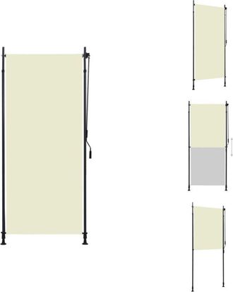 vidaXL Vidaxl - Au&szlig;enrollo 100 x 270 cm Creme - Au&szlig;enrollo - Markise - Sonnenschutz - Balkonvorhang - Terrassenbeschattung