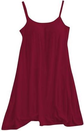 Generic Chemise de Nuit sans Manches pour Femme avec Soutien-Gorge intégré, Longueur Genoux, Bretelles réglables, sous-vêtement pour Femme, Robe de Nuit, Pyja