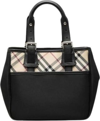 Burberry Sac &agrave; main en nylon Pre-owned - Femme - Pre-owned - Noir - Taille: ONE Size