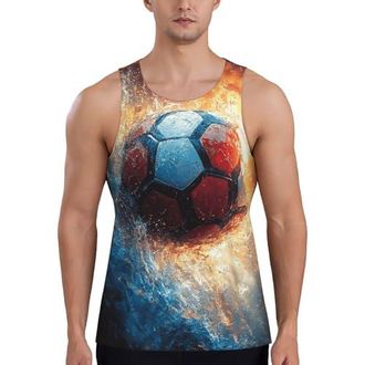Generic D&eacute;bardeur respirant &agrave; s&eacute;chage rapide sans manches pour homme pour entra&icirc;nement &agrave; la plage S &agrave; 4XL, Ballon de football 15, XXL