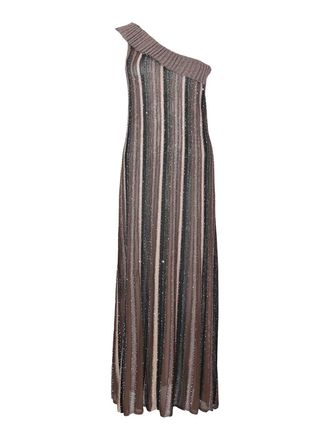 D.exterior Robe Au Genou - Marron Fonc&eacute;