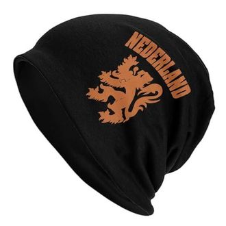 Generic Homme Femme Hiver Chapeaux Drapeau des Pays-Bas Bonnets De Ski Classique Bonnets Tricot&eacute; Doux Bonnet dhiver pour Hiver Ski Cyclisme