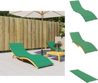 vidaXL Sonnenliegen-Auflage Gr&uuml;n 200x70x3 cm Oxford-Gewebe - Gartenliege Auflagen - Liegepad - Sonnenschirm Auflage - Oxford Stoff - Wasserabweisend