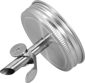 BESPORTBLE Automatischer Ausgie&szlig;er mit Selbstschlie&szlig;endem Verschluss Kompatibel Edelstahl Auslauf f&uuml;r Mason Jar &Ouml;lflasche Praktische Nachf&uuml;llhilfe f&uuml;r Essig So&szlig;e