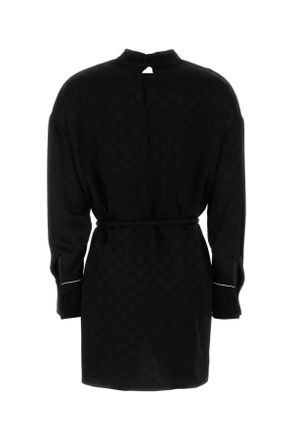 Gucci Womens Black Crepe Dress Exterior: Viscose Acetate Abiti