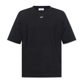 Off-white T-Shirt mit Logo - - Tops - Herren - Schwarzk - XL