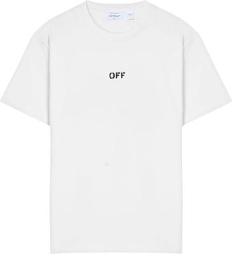 Off-white Homme, Tops, Blanc, Taille: S T-shirt en coton avec logo