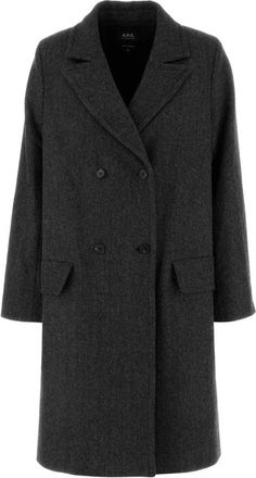 A.P.C. A.p.c., Femme, Manteaux, Noir, Taille: 38 FR Manteau Ginny