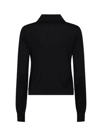 Diesel Womens Polo Shirt M-Lilli Black Silk-Cotton Tops
