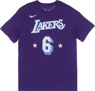 Nike Lebron James Lakers T-Shirt Celebration - - Sport - Herren - Lila - XL