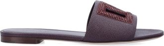 Dolce & Gabbana Femme, Chaussures, Violet, Taille: 37 1/2 EU Bianca Flat Slide