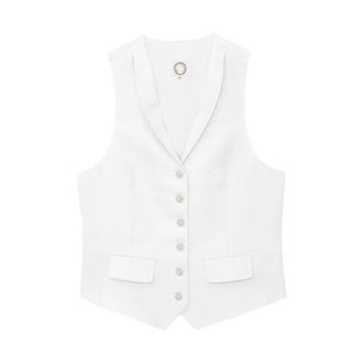 Ines De La Fressange Femme, Vestes, Blanc, Taille: 38 FR Robinson Waistcoat