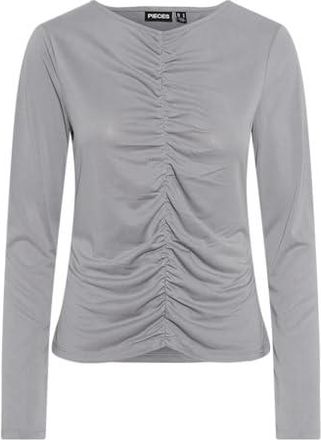 Pieces Pcanora Ls Ruching Top BC, Weathervane, S