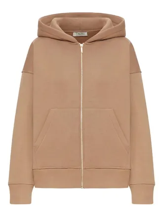 Max Mara hoodie à fermeture zippée - Marron