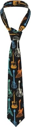 Generic Cravate DAffaires Rock Guitar Basse Musique Tendance Tie Classique Cravate Pour Affaires F&ecirc;te Remise De Dipl&ocirc;me