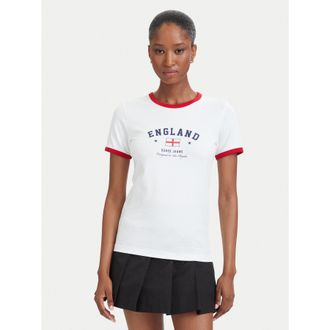 Guess T-Shirt W6YI16 K3995 Wei&szlig; Slim Fit