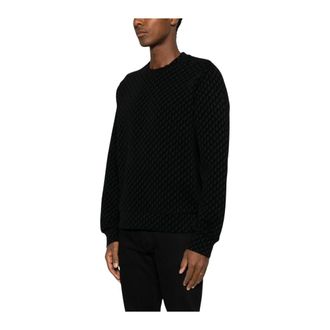 Emporio Armani Pullover mit geometrischem Muster - - Sweatshirts & Hoodies - Herren - Schwarzk - S
