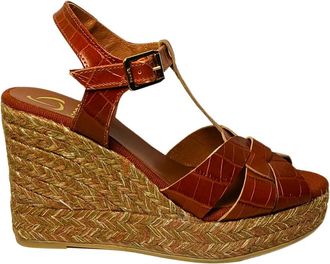 Kanna Femme, Chaussures, Brun, Taille: 40 EU 20Kv20068 Sandale compens&eacute;e