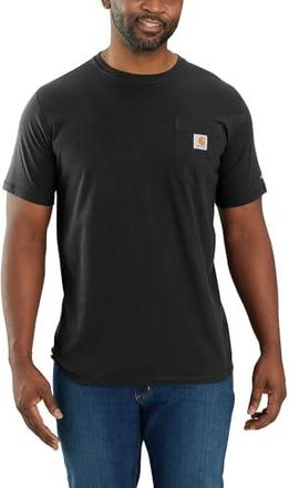 Carhartt Work in Progress T-shirt Force à manches courtes et poche pour homme Coupe décontractée, noir, Taille L