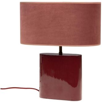 Amadeus Amadeus - Lampe Paola bordeaux et abat-jour rose