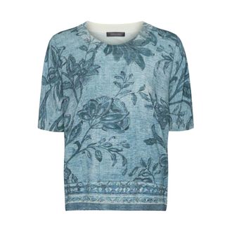Elena Miro Rundhals-Strickoberteil - - Knitwear - Damen - Blau - M
